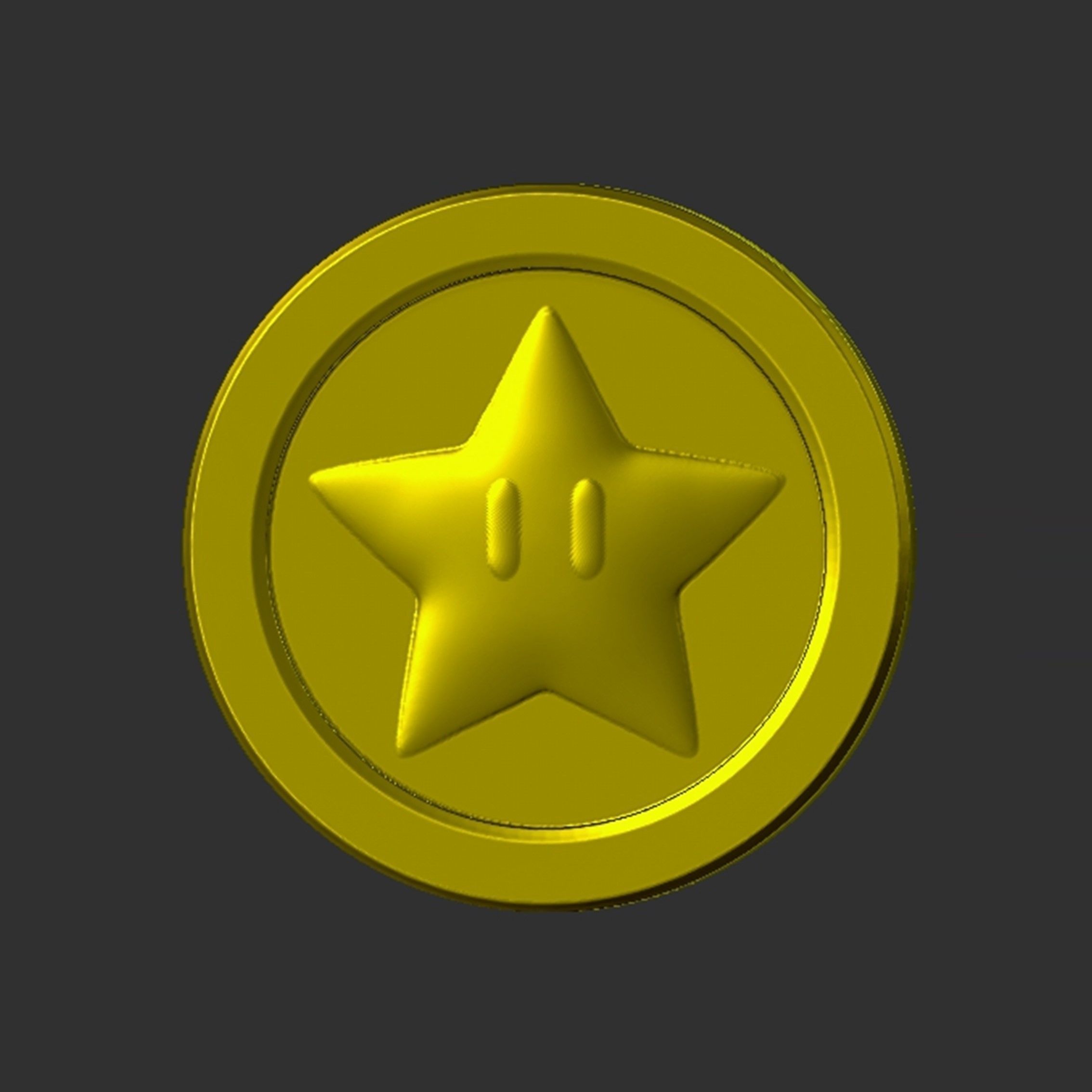 Mario Coin Star 3D model 3D printable | CGTrader