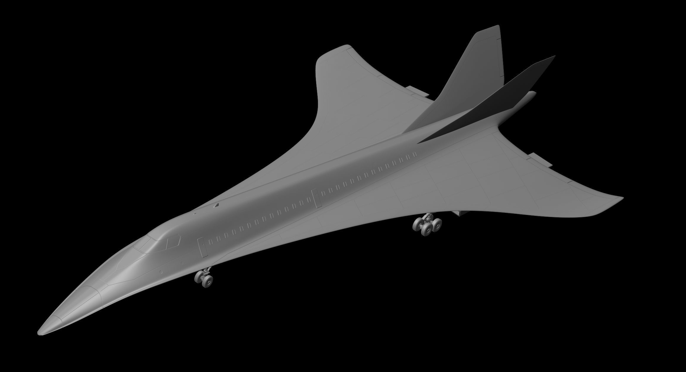 Concorde Prototype Aircraft Future File STL for 3D Printing 3D model 3D ...
