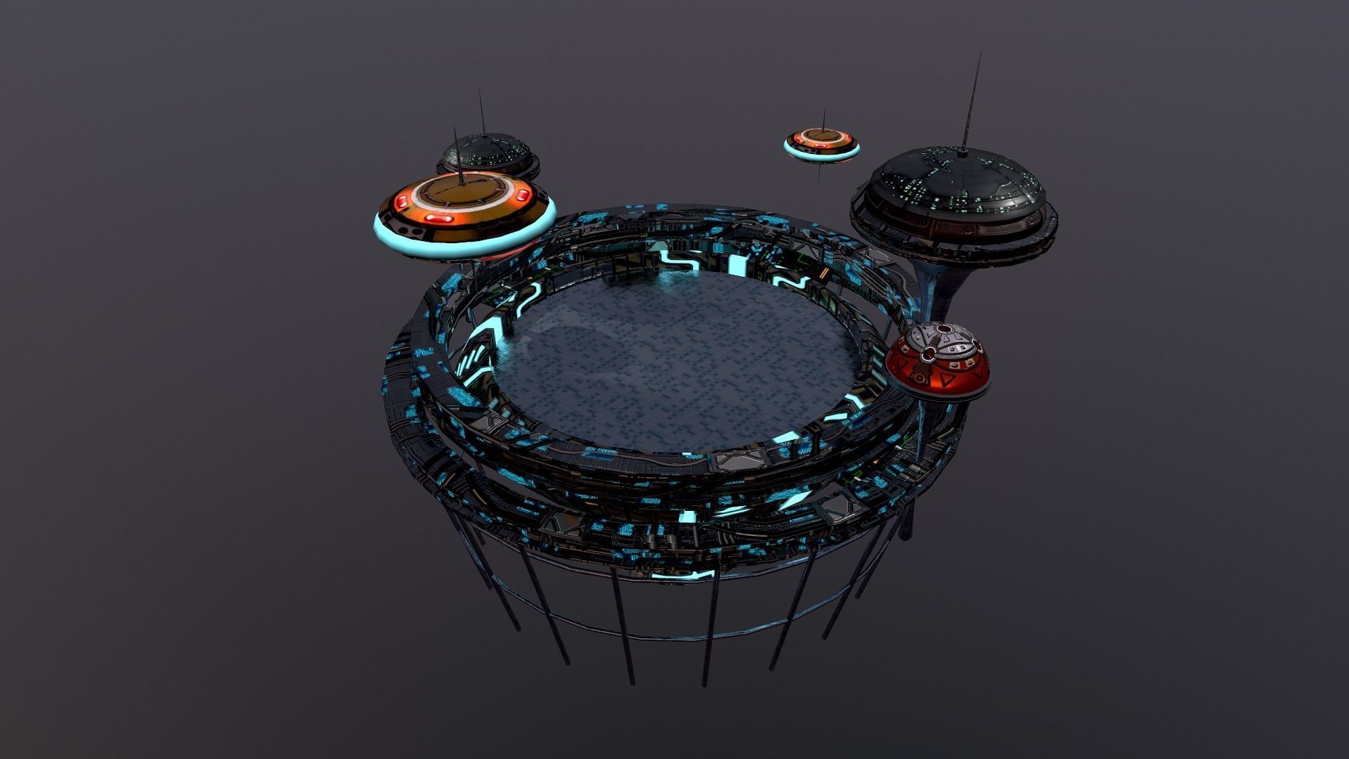 3D model Sci-Fi Platform VR / AR / low-poly | CGTrader