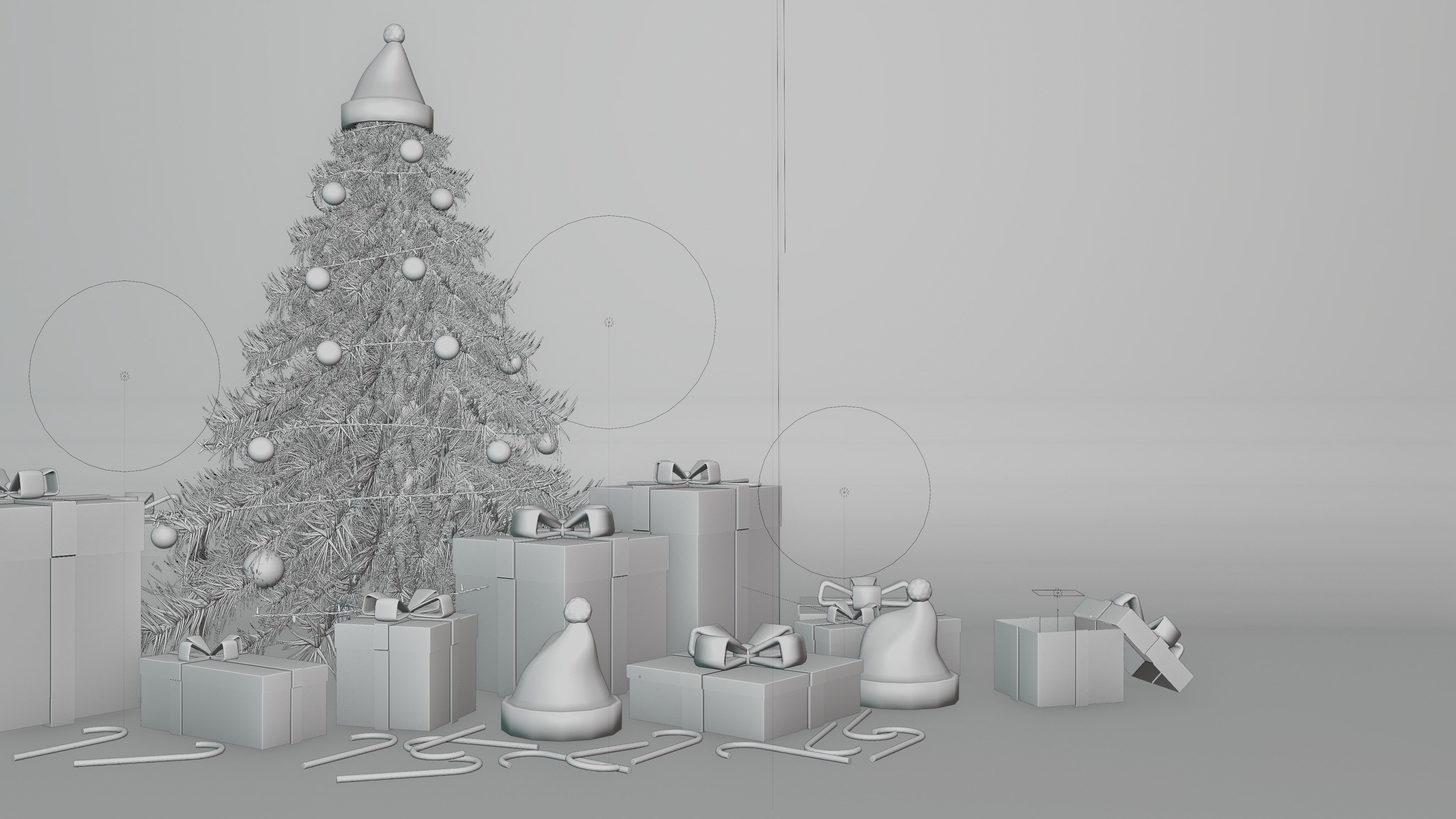 3D christmas scene pack objects 3D model | CGTrader