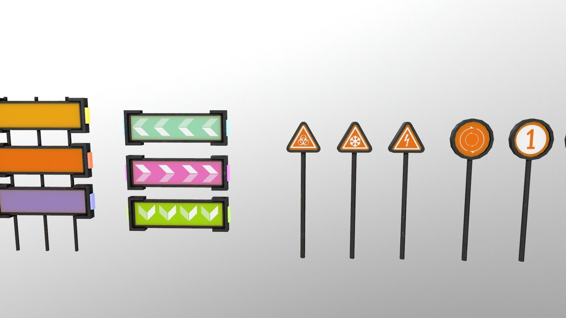 3D model Sci-Fi Signs VR / AR / low-poly | CGTrader