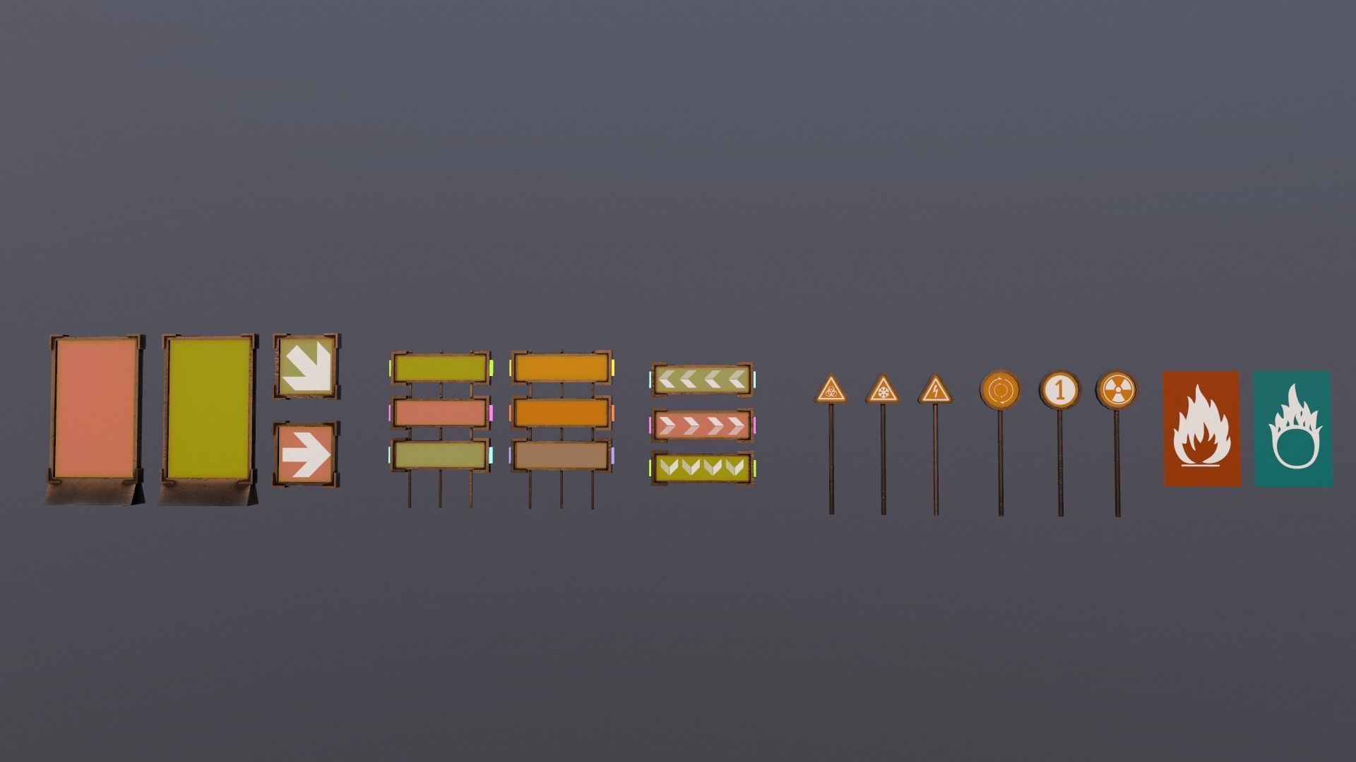 3D model Sci-Fi Signs VR / AR / low-poly | CGTrader