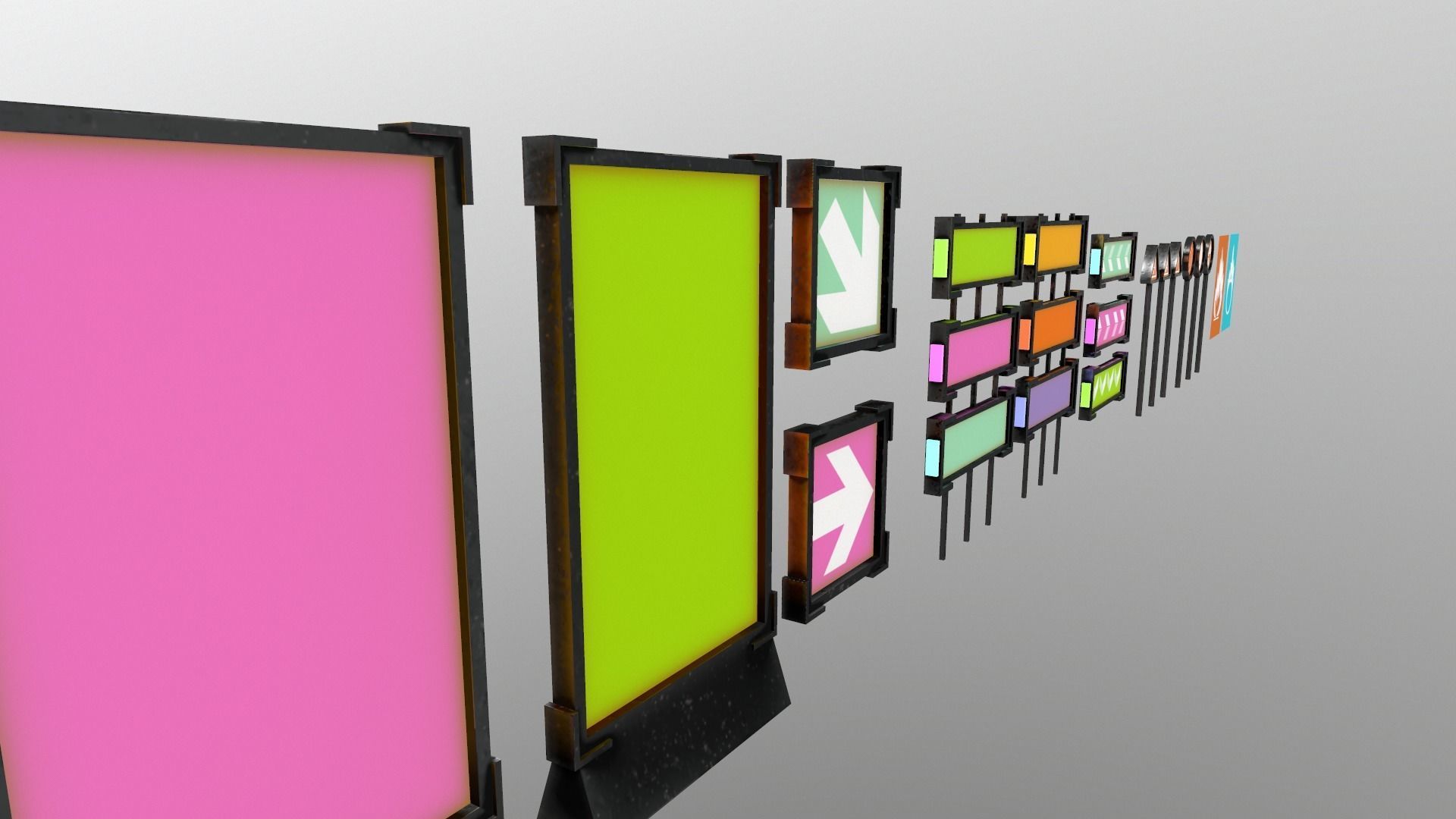 3D model Sci-Fi Signs VR / AR / low-poly | CGTrader