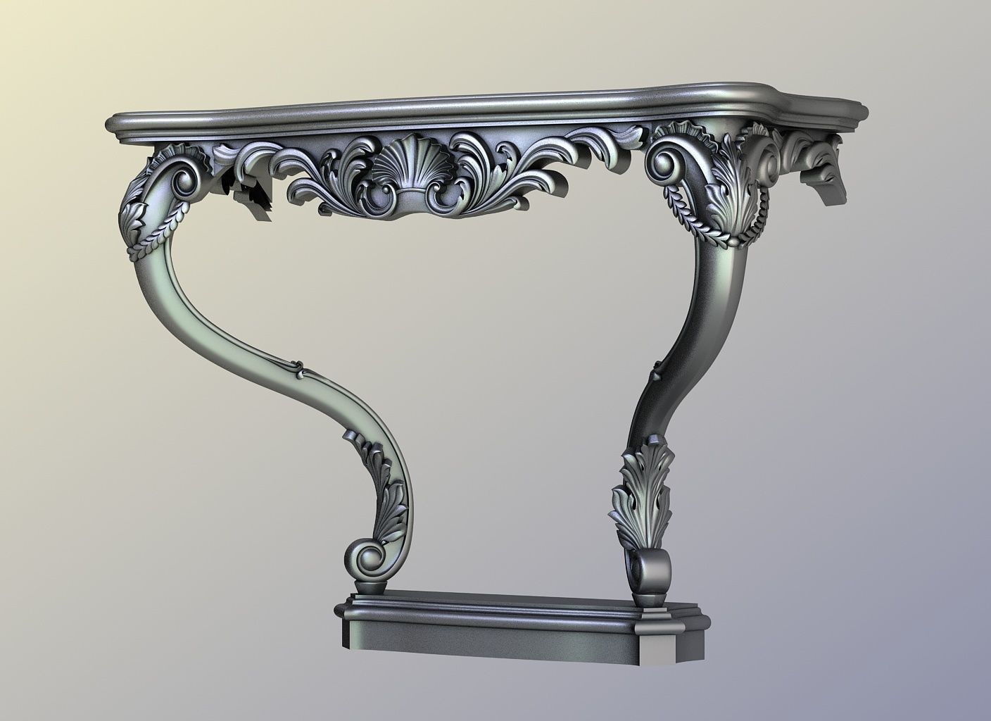 Carved console table for CNC router 3D model 3D model 3D model | CGTrader