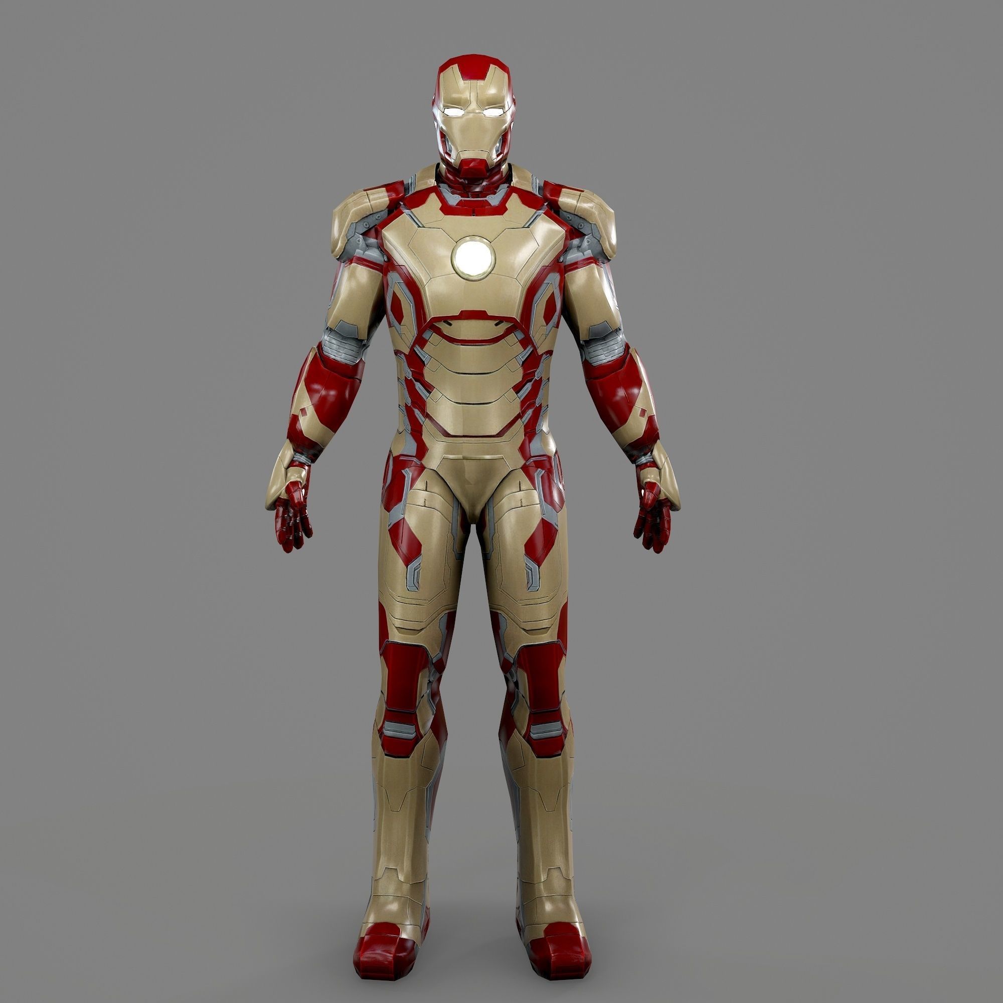 Iron Man Mark 42 Full Wearable Accurate Armor with Inner Parts 3D model ...