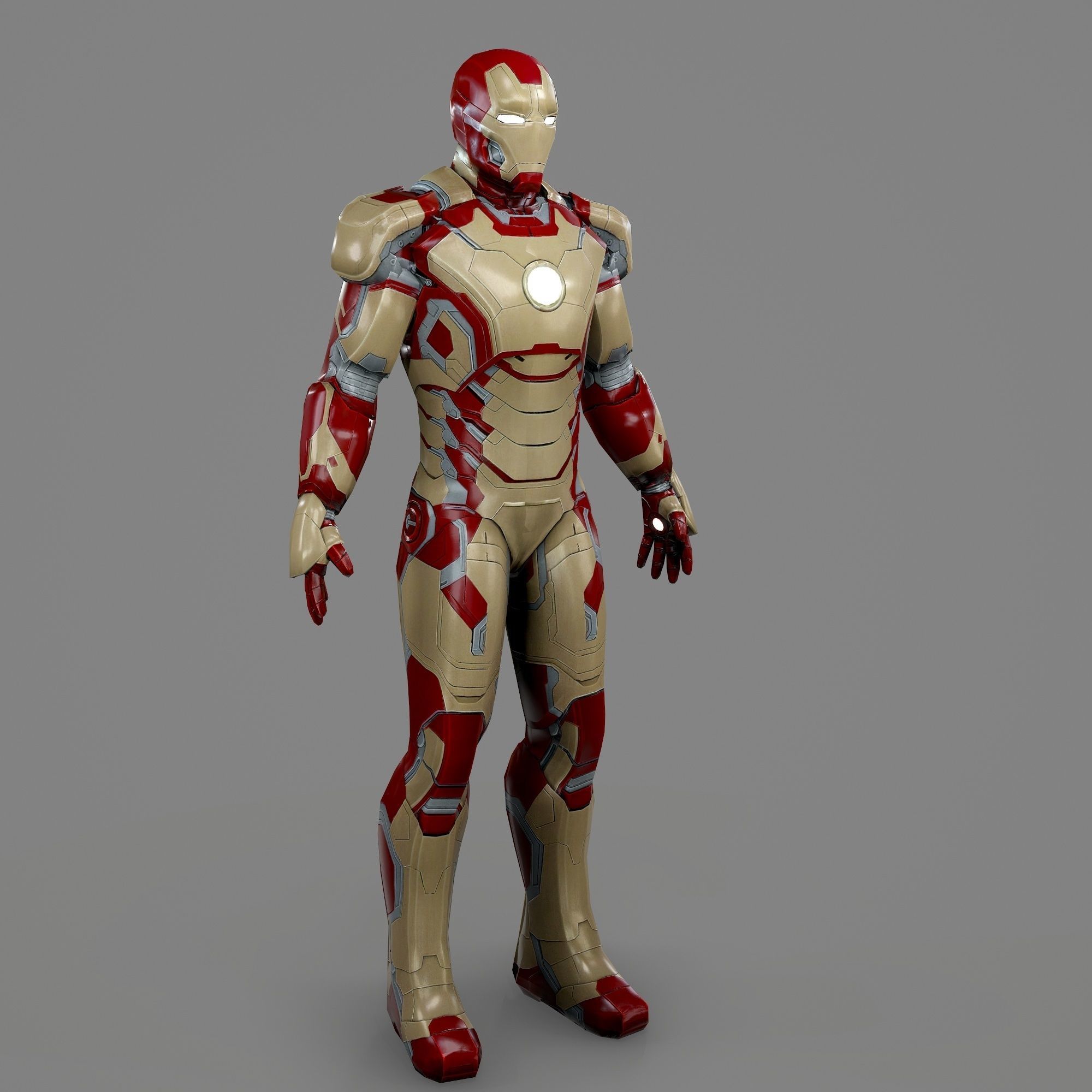 Iron Man Mark 42 Full Wearable Accurate Armor with Inner Parts 3D model ...