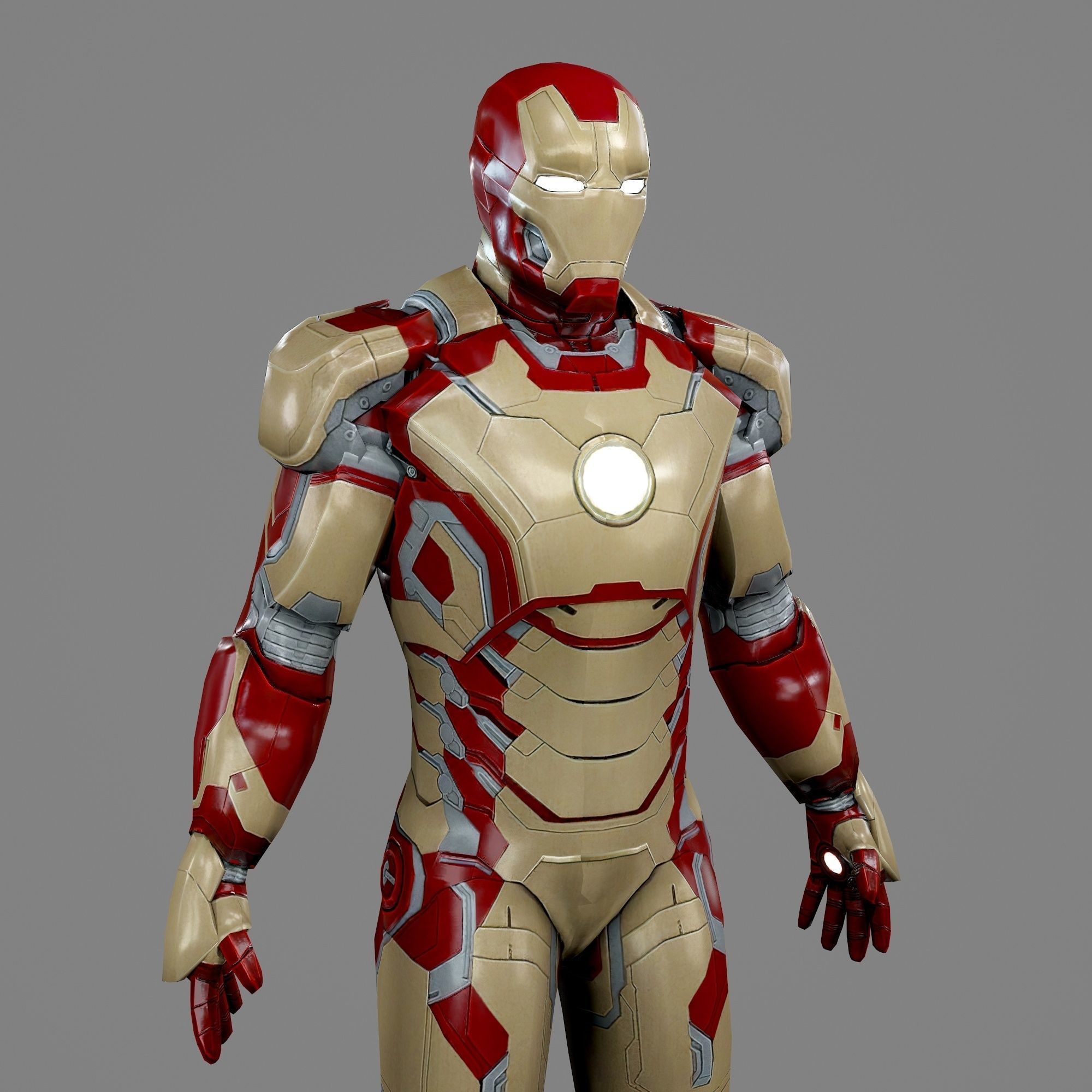 Iron Man Mark 42 Full Wearable Accurate Armor with Inner Parts 3D model ...