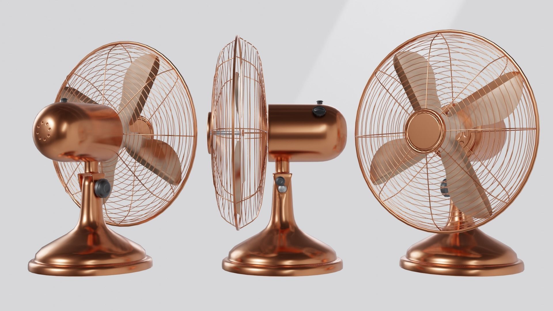 Desk fan pack 3D model | CGTrader