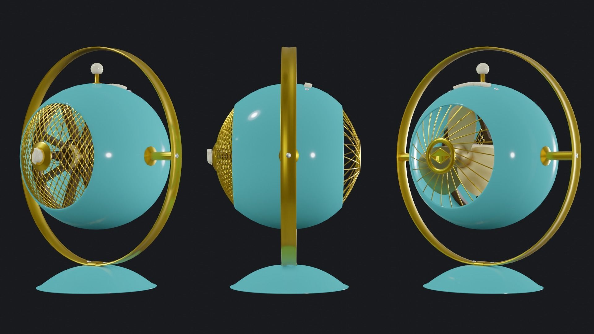 Desk fan pack 3D model | CGTrader