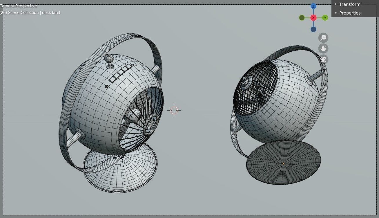 Desk fan pack 3D model | CGTrader
