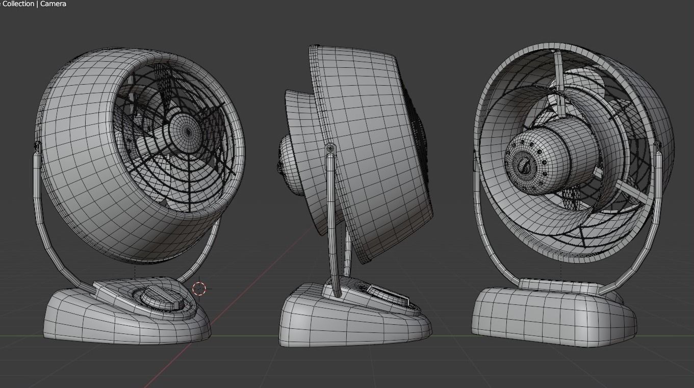 Desk fan pack 3D model | CGTrader