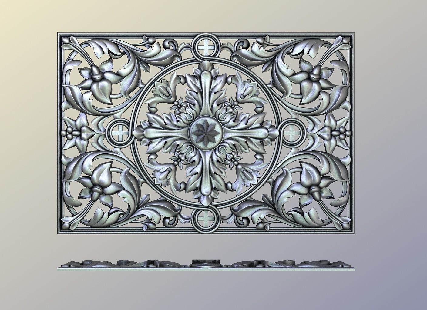 Carved decor for CNC router 3D model 3D model 3D model | CGTrader