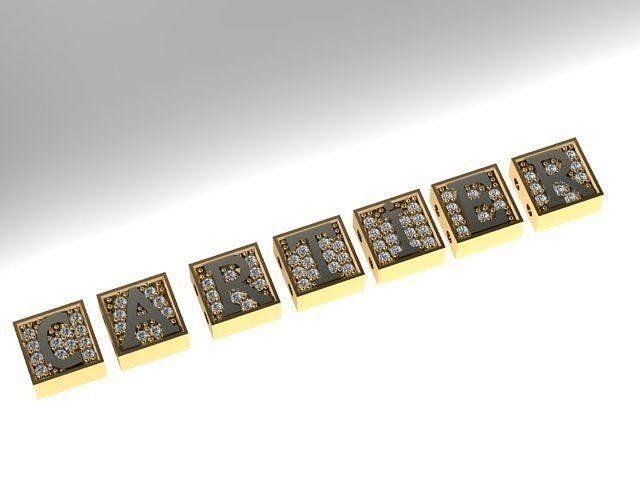 alphabet wristband 3D model 3D printable | CGTrader