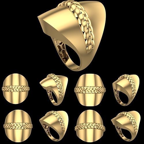 5Pcs FUSION SIMPLE RING SOLID 3D model 3D printable | CGTrader