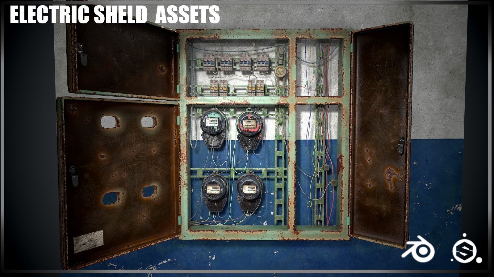 3D model Electrical shield assets VR / AR / low-poly | CGTrader