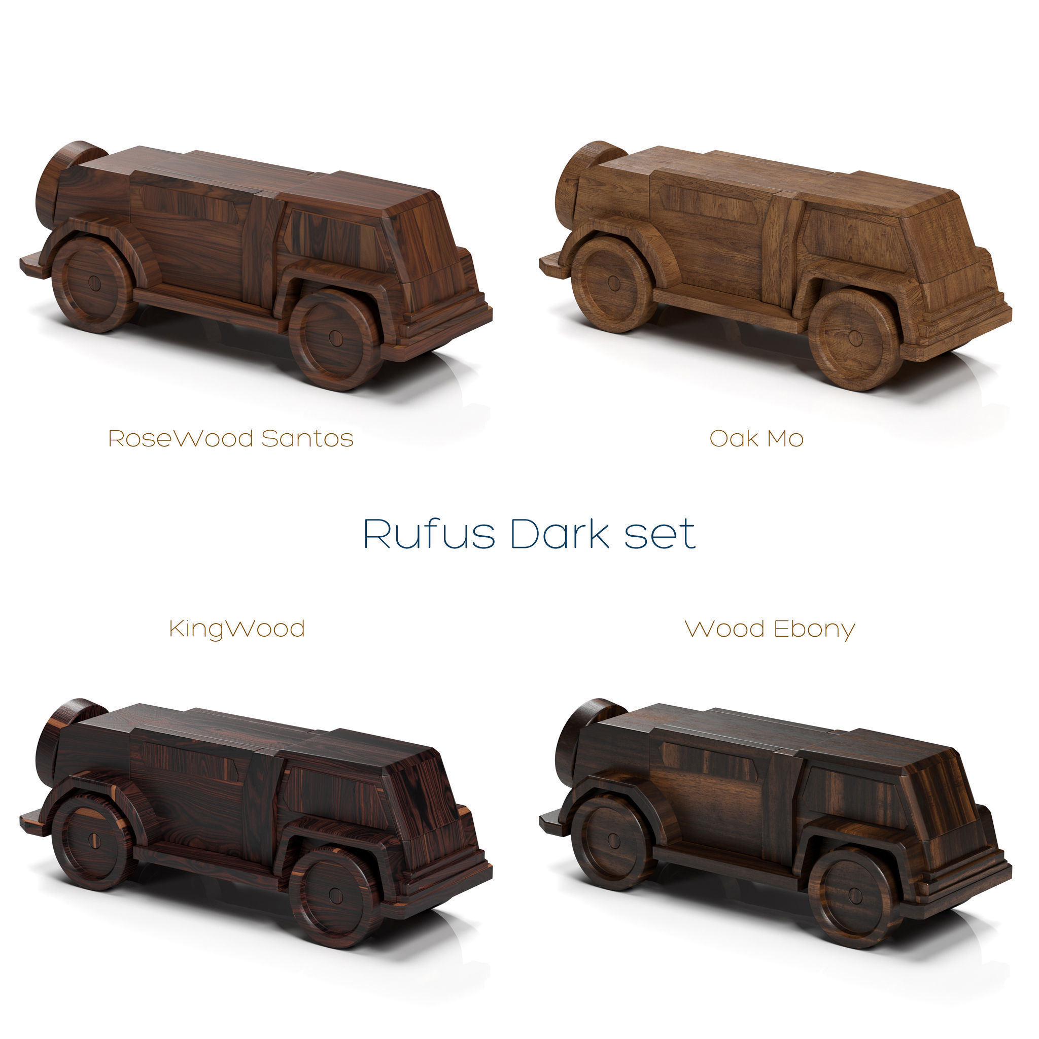 Wooden car 002 Rufus 3D model | CGTrader