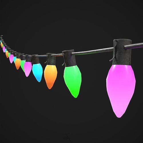 3D model Christmas Lights VR / AR / low-poly | CGTrader