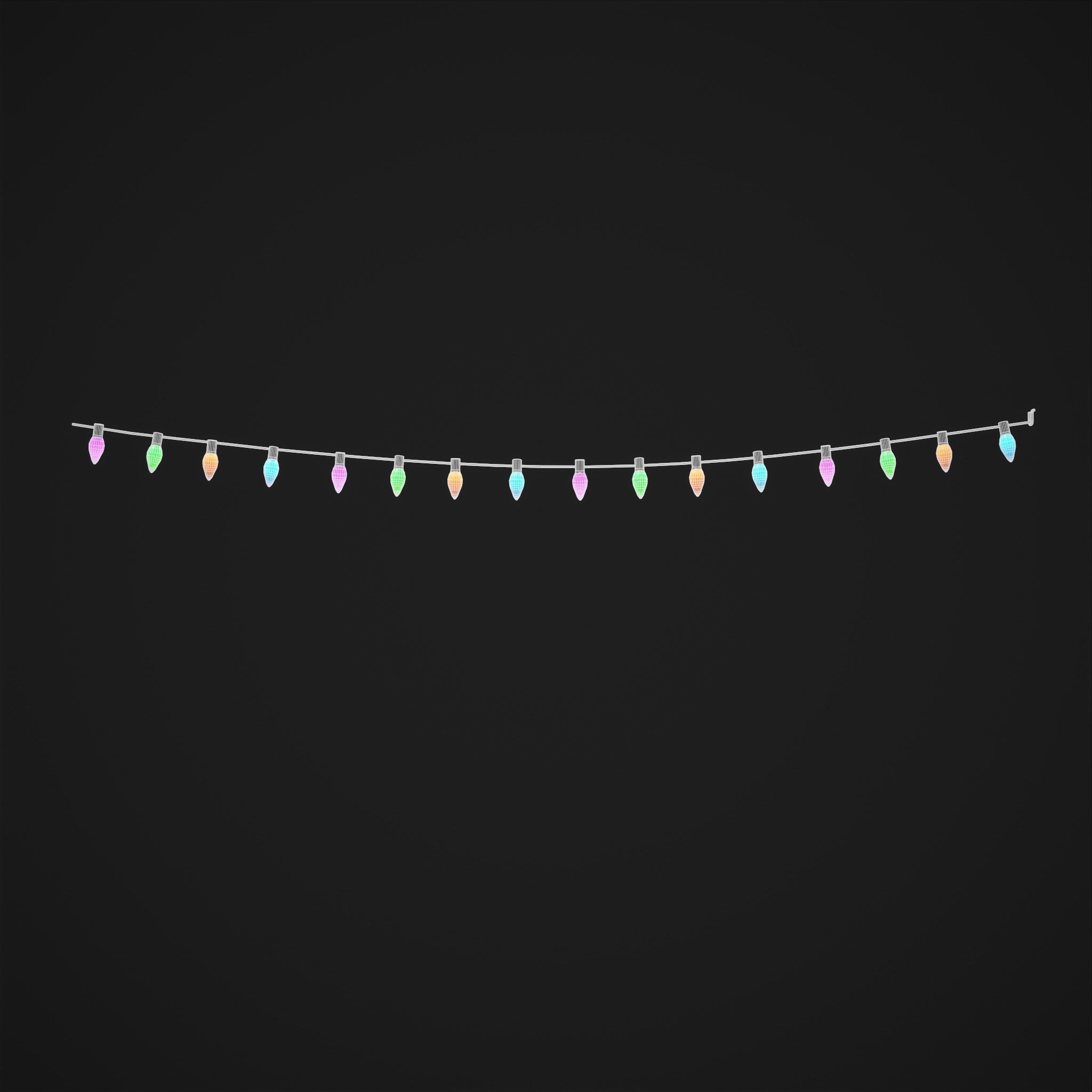 3D model Christmas Lights VR / AR / low-poly | CGTrader