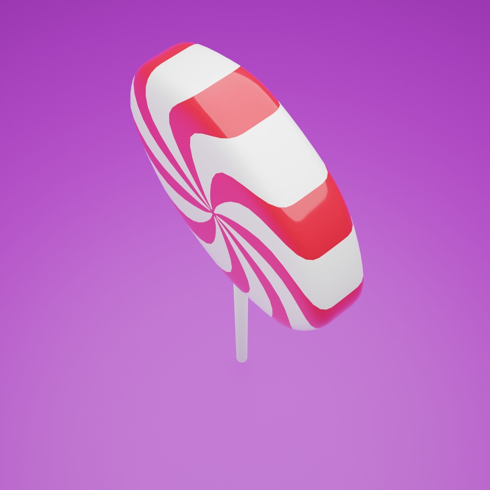 3D model Christmas lollipop candy low-poly game-ready Low-poly VR / AR ...