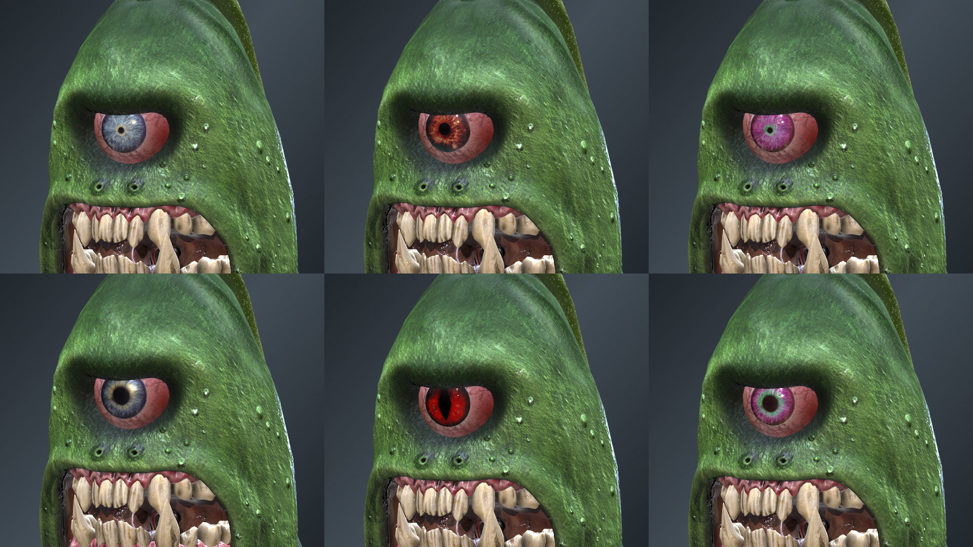 3D model Cucumber monster - Game Ready VR AR low-poly 3d model VR / AR ...