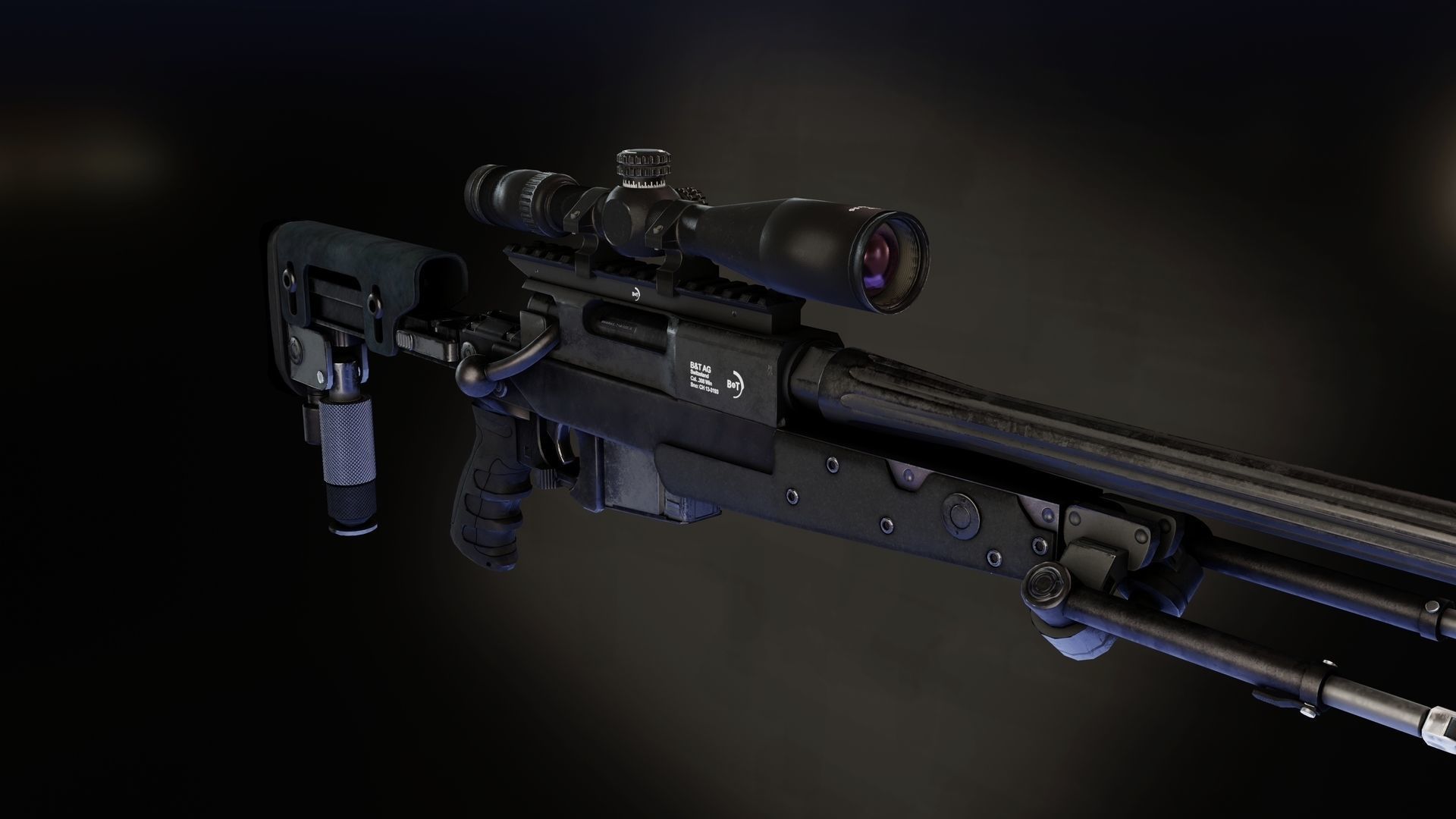 3D model BT APR 308 sniper rifle VR / AR / low-poly | CGTrader