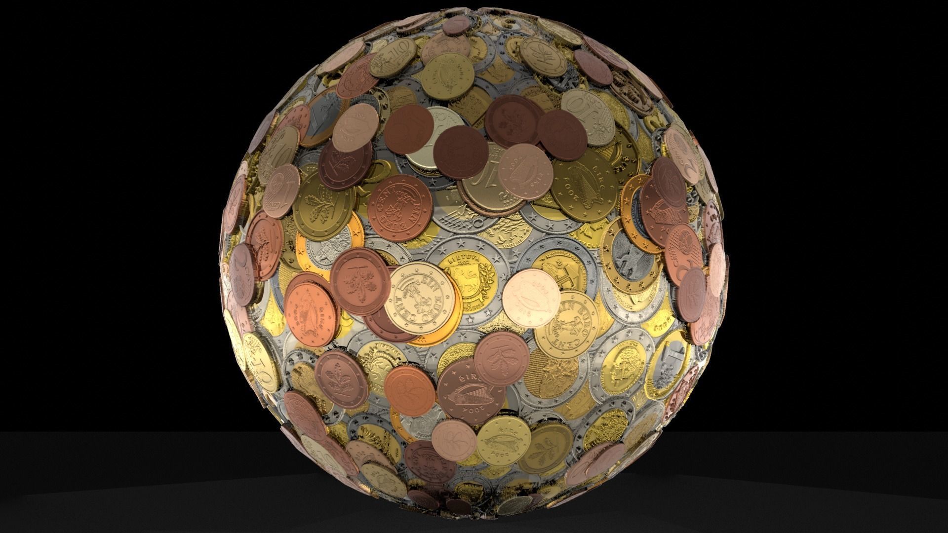 Modern Euro Coins Texture Material Texture | CGTrader