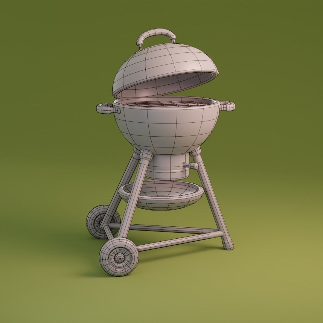 3D model Cartoon barbecue BBQ VR / AR / low-poly | CGTrader