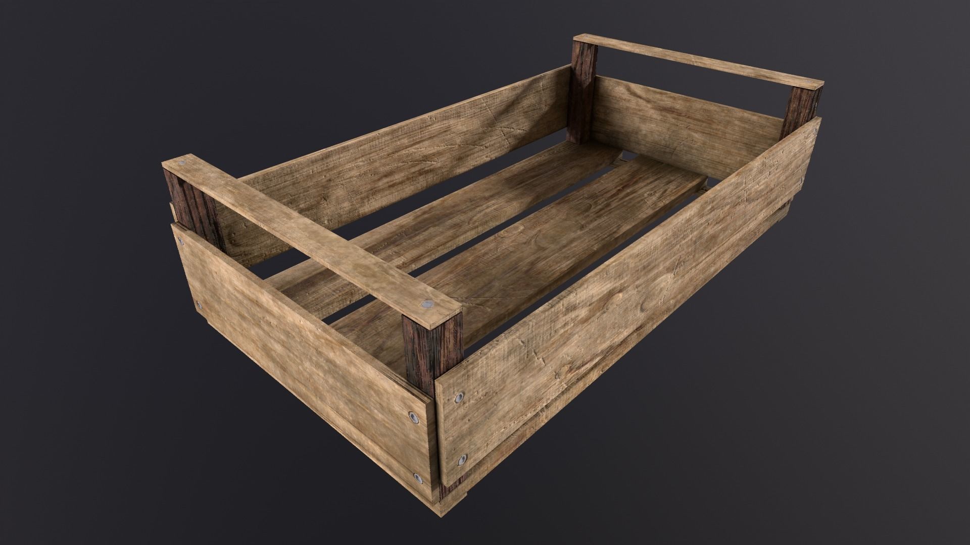 Wooden Crate Game Ready ideal for street market free VR / AR / low-poly ...