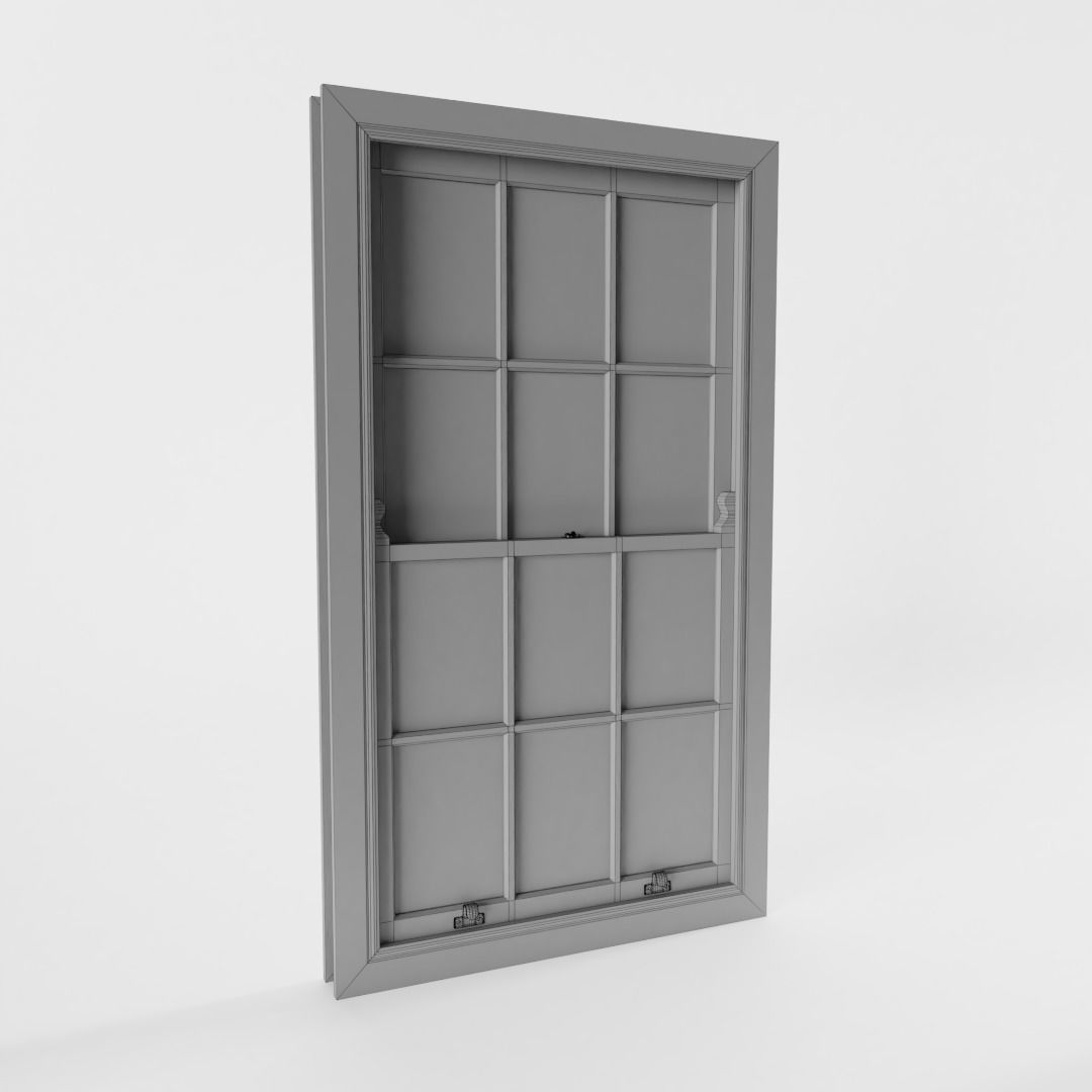 12 Panel Sash Window 3D model | CGTrader