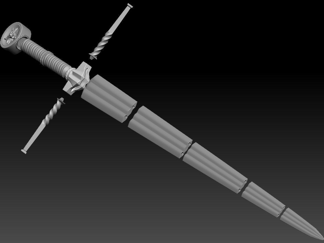Geralt Steel Sword -The Witcher 3 Version 3D model 3D printable | CGTrader