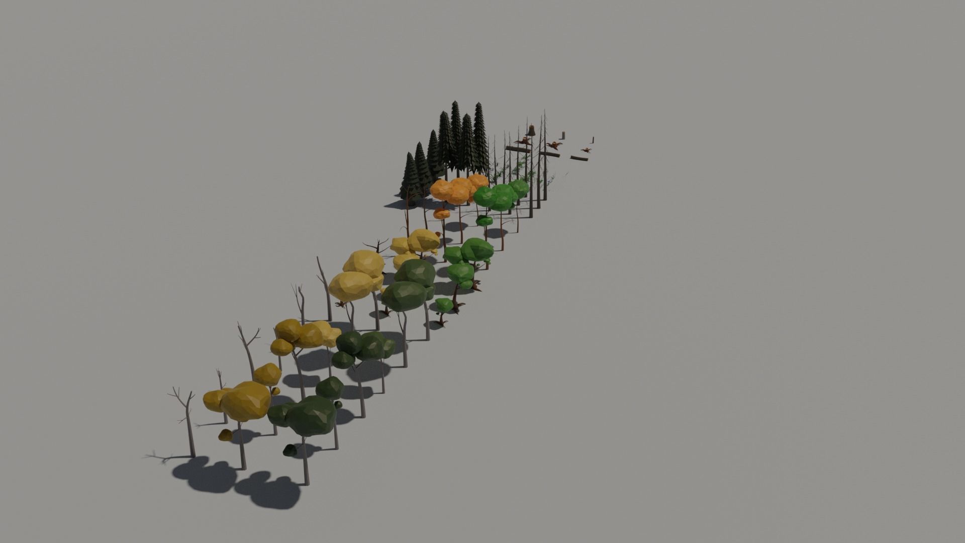 Low Poly Vegetation - 182 Object - PBR and No PBR - Unreal free VR / AR ...