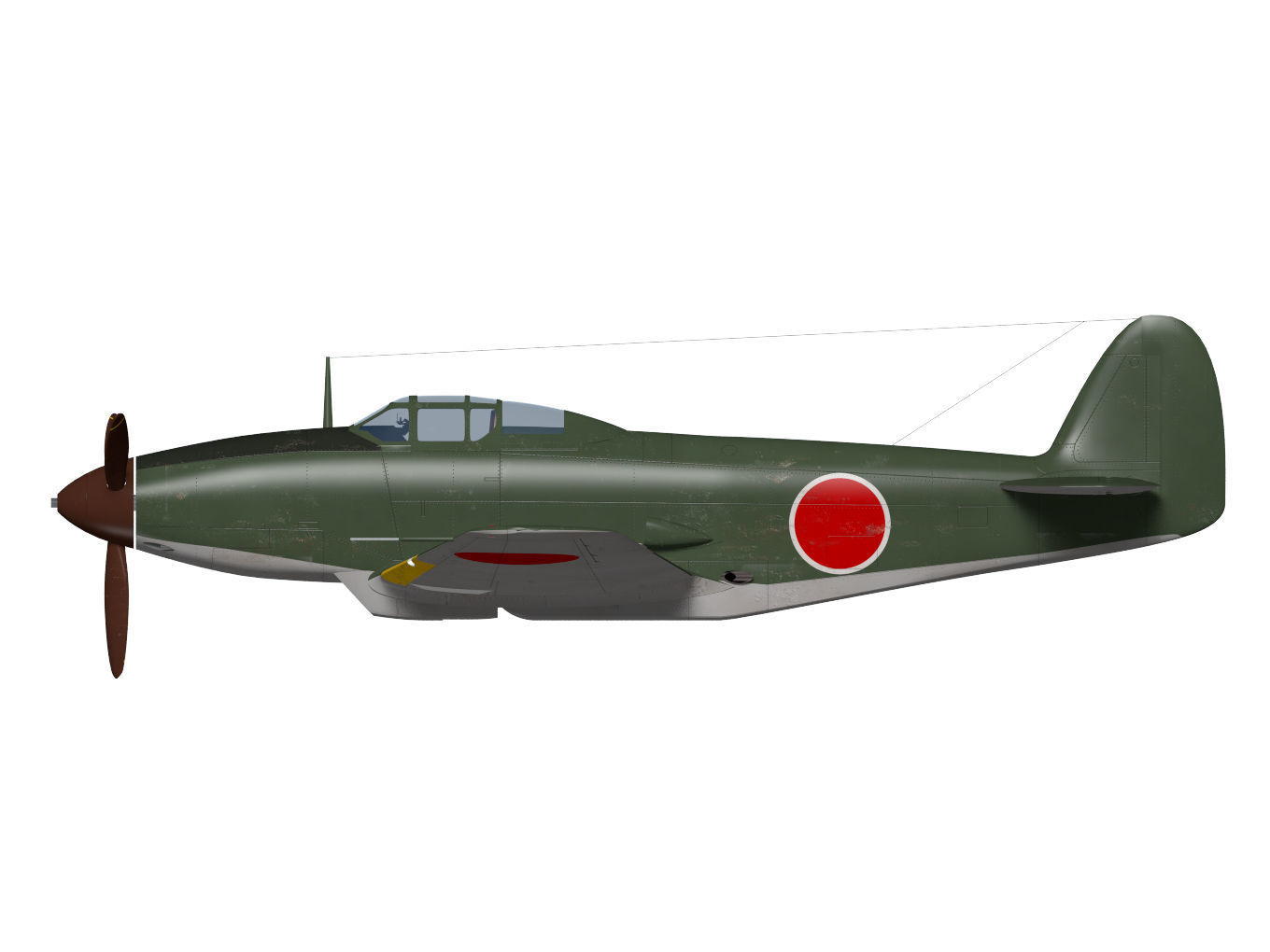 Kawasaki Ki88 3D model | CGTrader