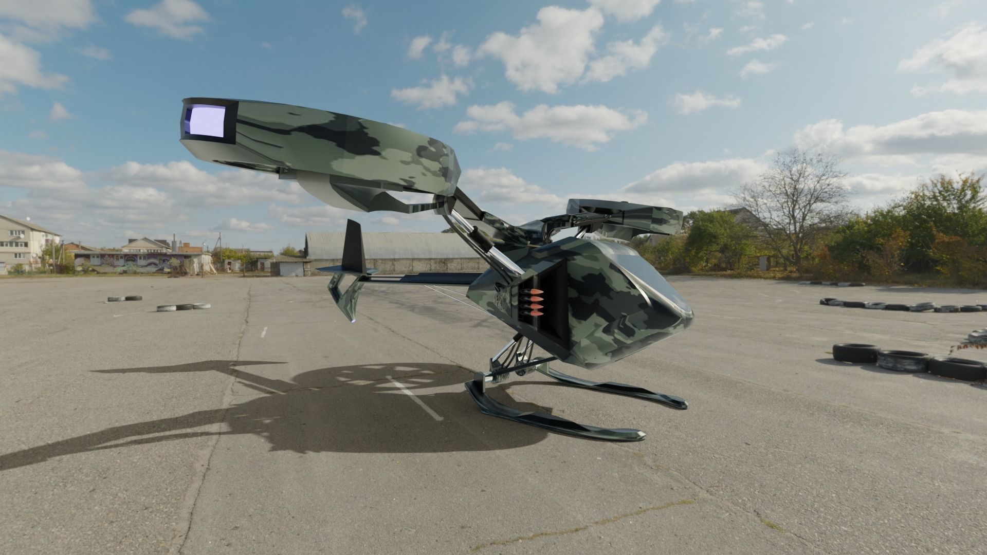 3D model Low Poly Helicopter VR / AR / low-poly | CGTrader