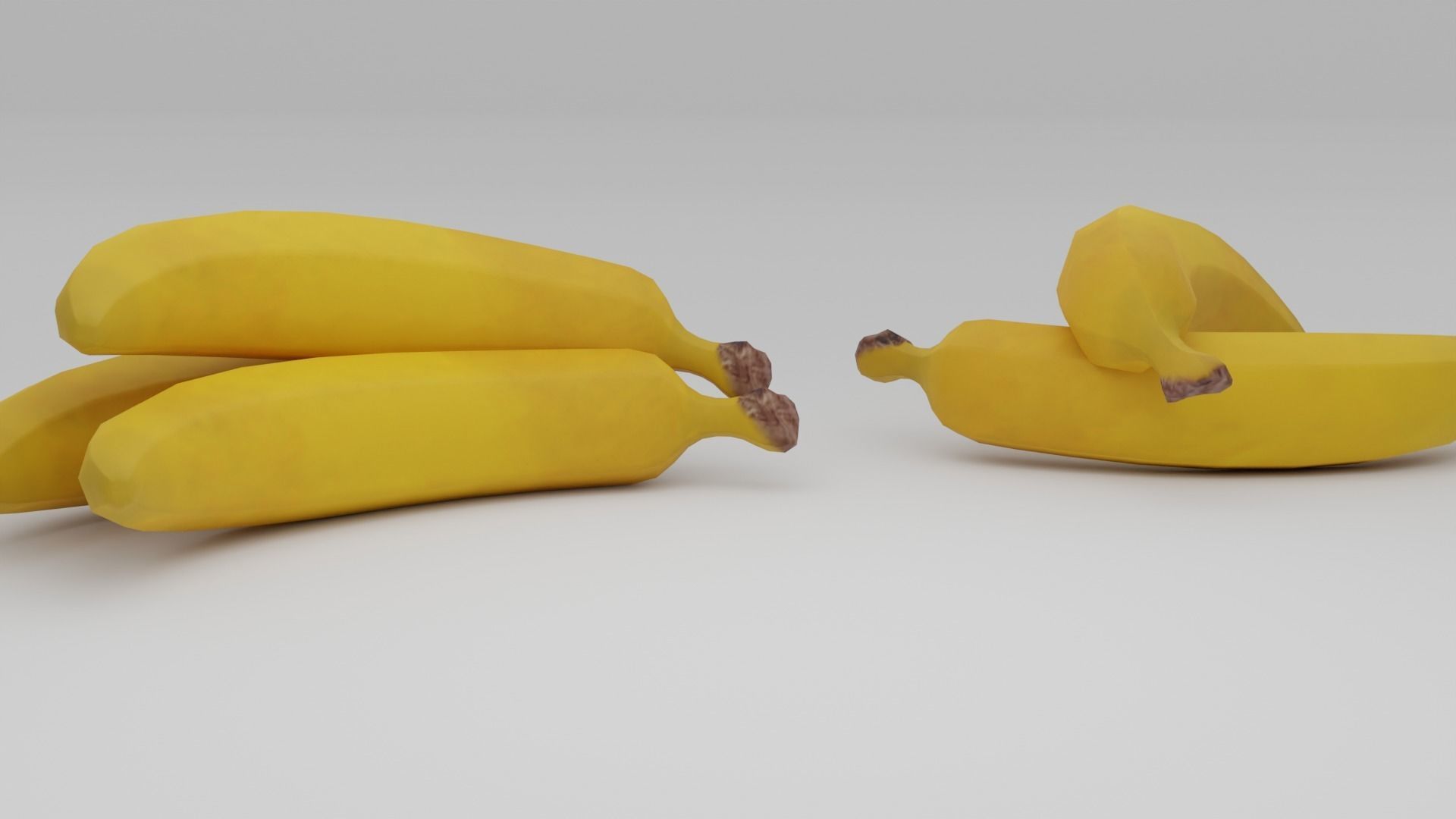 Very LowPoly 3D model Banana Free free VR / AR / low-poly 3D model ...
