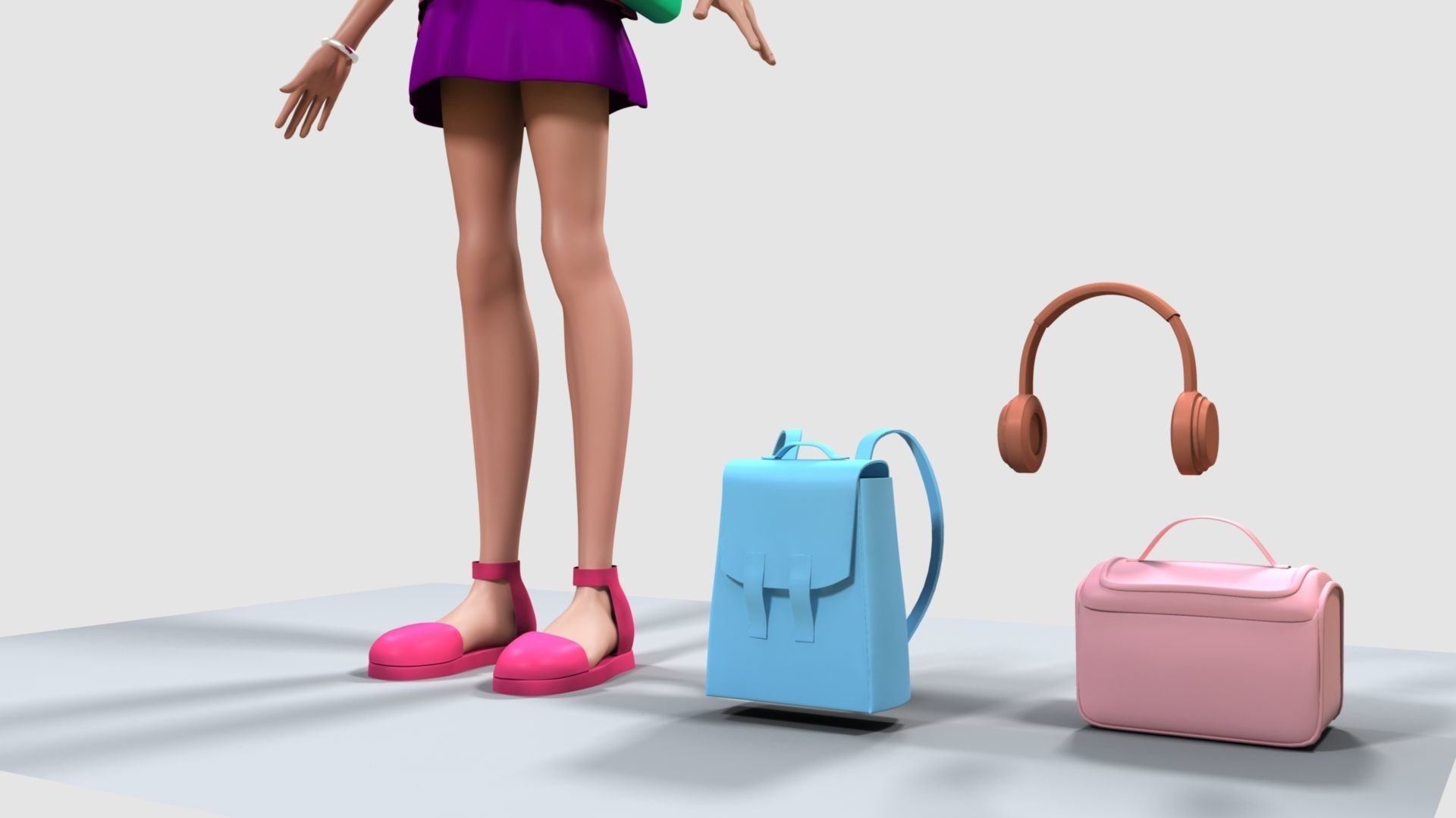 Barbie bag and box 3D model | CGTrader