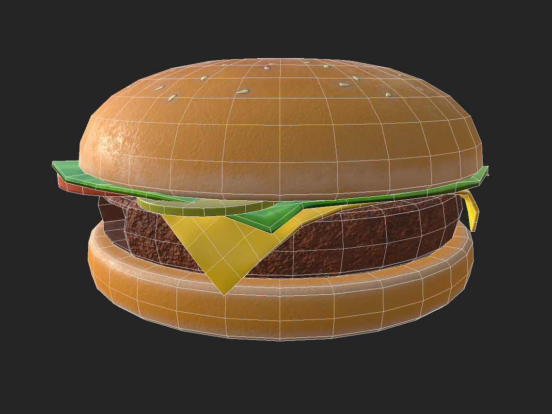 3D model Hamburger building shop VR / AR / low-poly | CGTrader