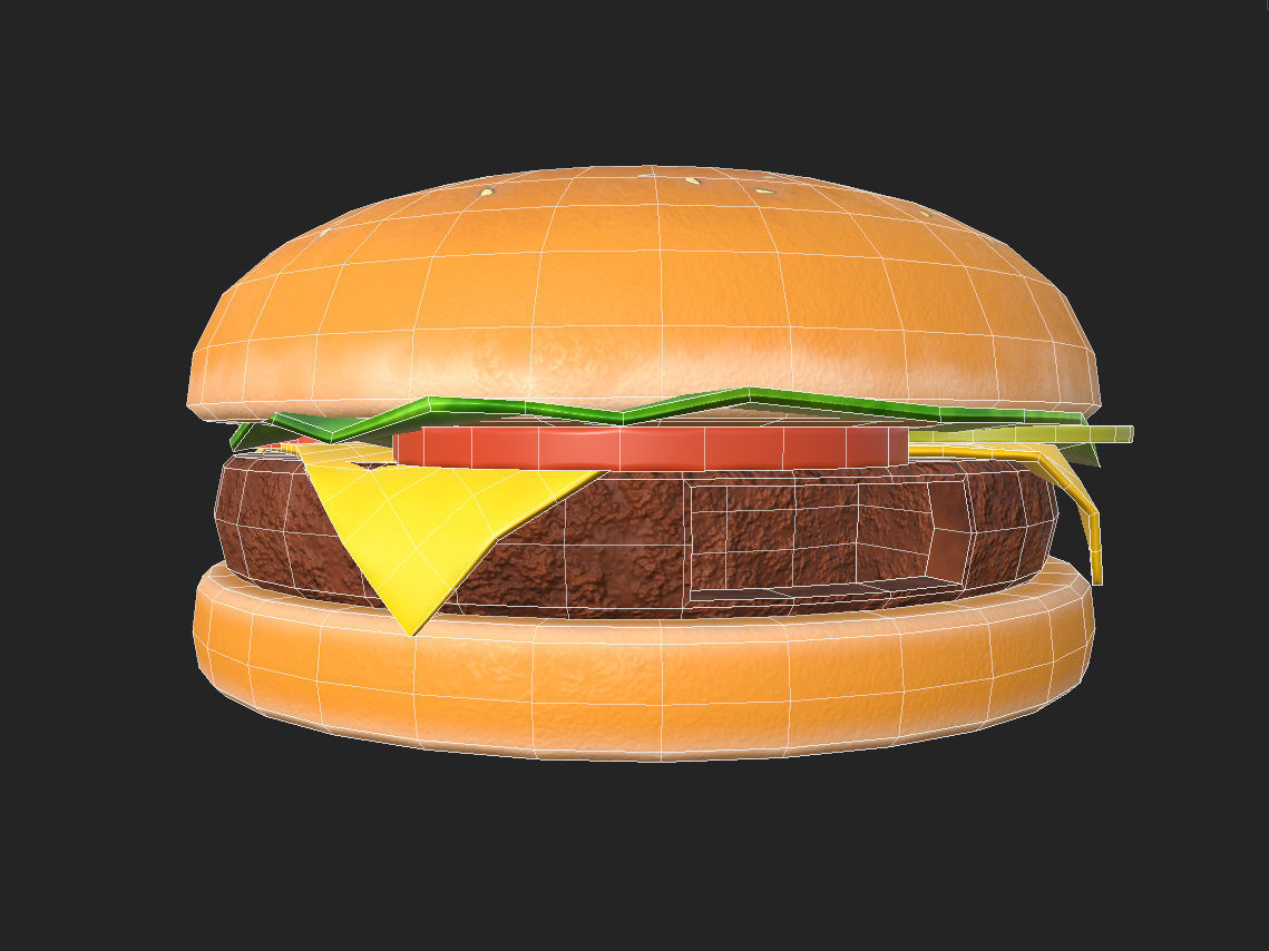 3D model Hamburger building shop VR / AR / low-poly | CGTrader