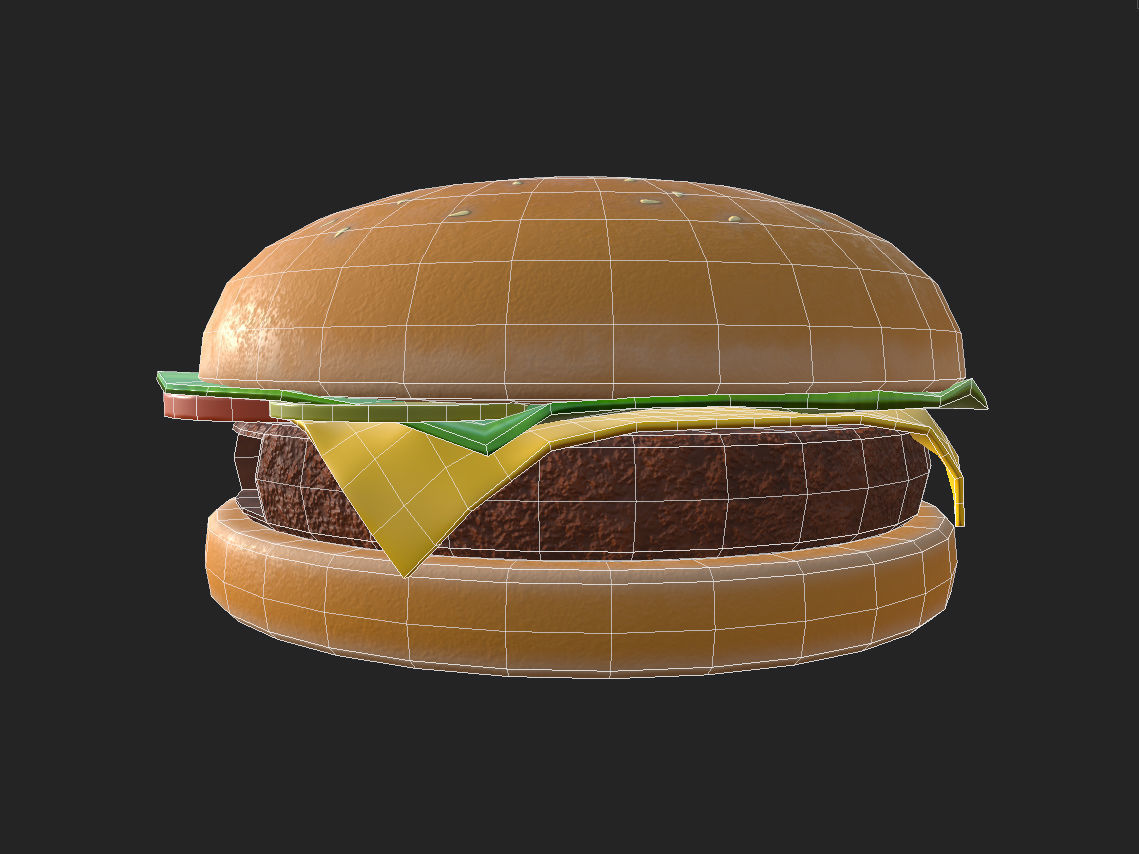 3D model Hamburger building shop VR / AR / low-poly | CGTrader