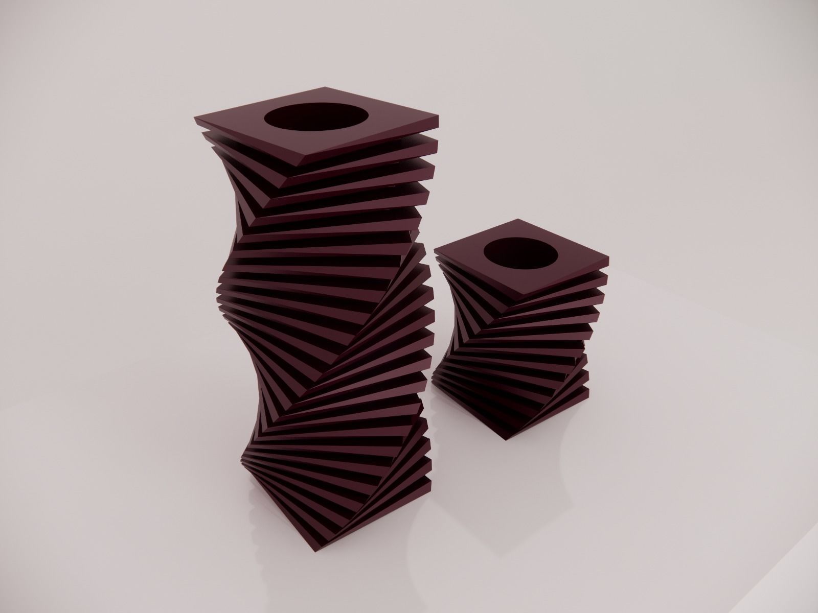 Parametric abstract vases free 3D model 3D printable | CGTrader