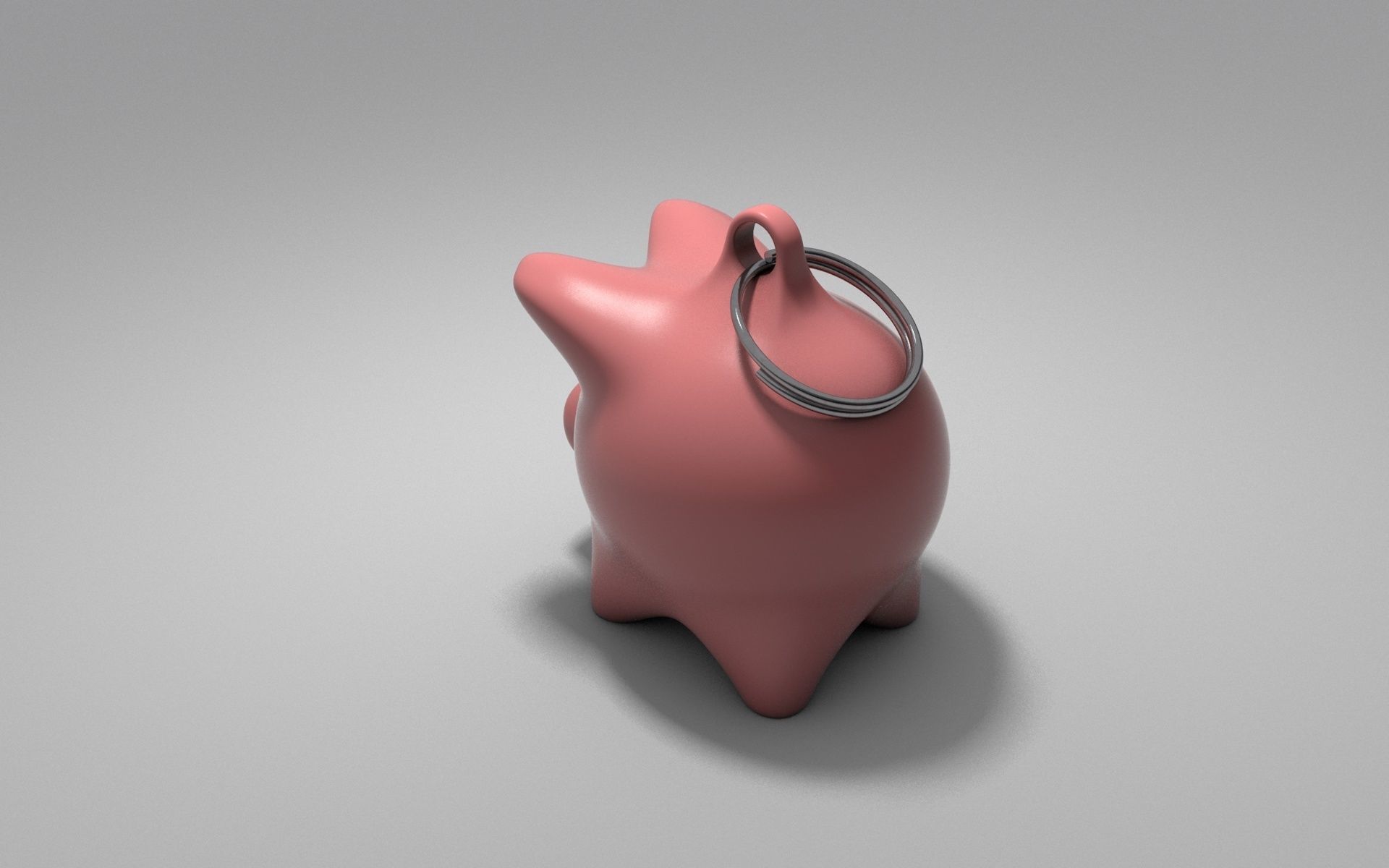 Pig keychain 3D model 3D printable | CGTrader