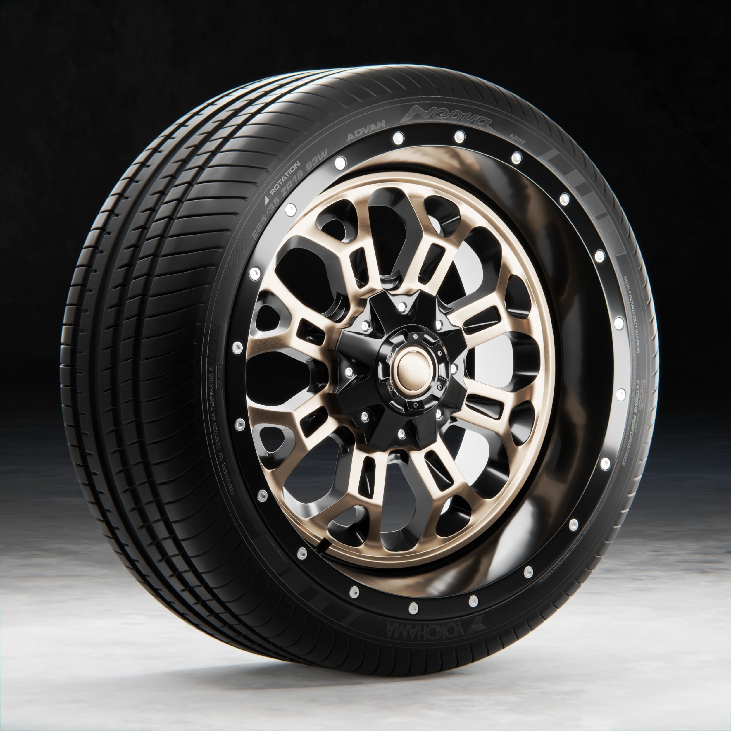 Grid Crush D561 Yokohama Neova 3D model | CGTrader