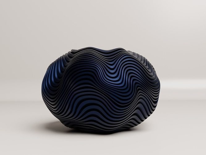 Abstract parametric vase free 3D model 3D printable | CGTrader