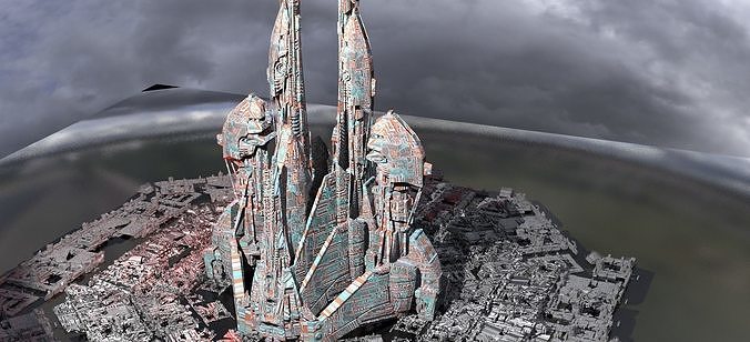 The moon base structures 3D model | CGTrader