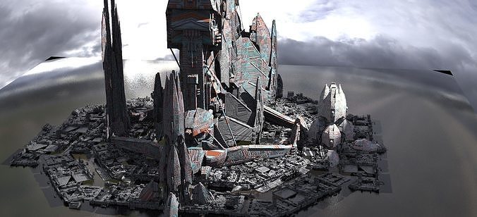 Alien Base Tower Designs Kit bash 3D model | CGTrader