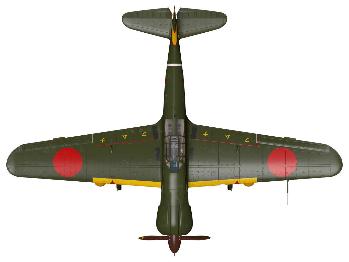 Kawasaki Ki100 Early 3D model | CGTrader