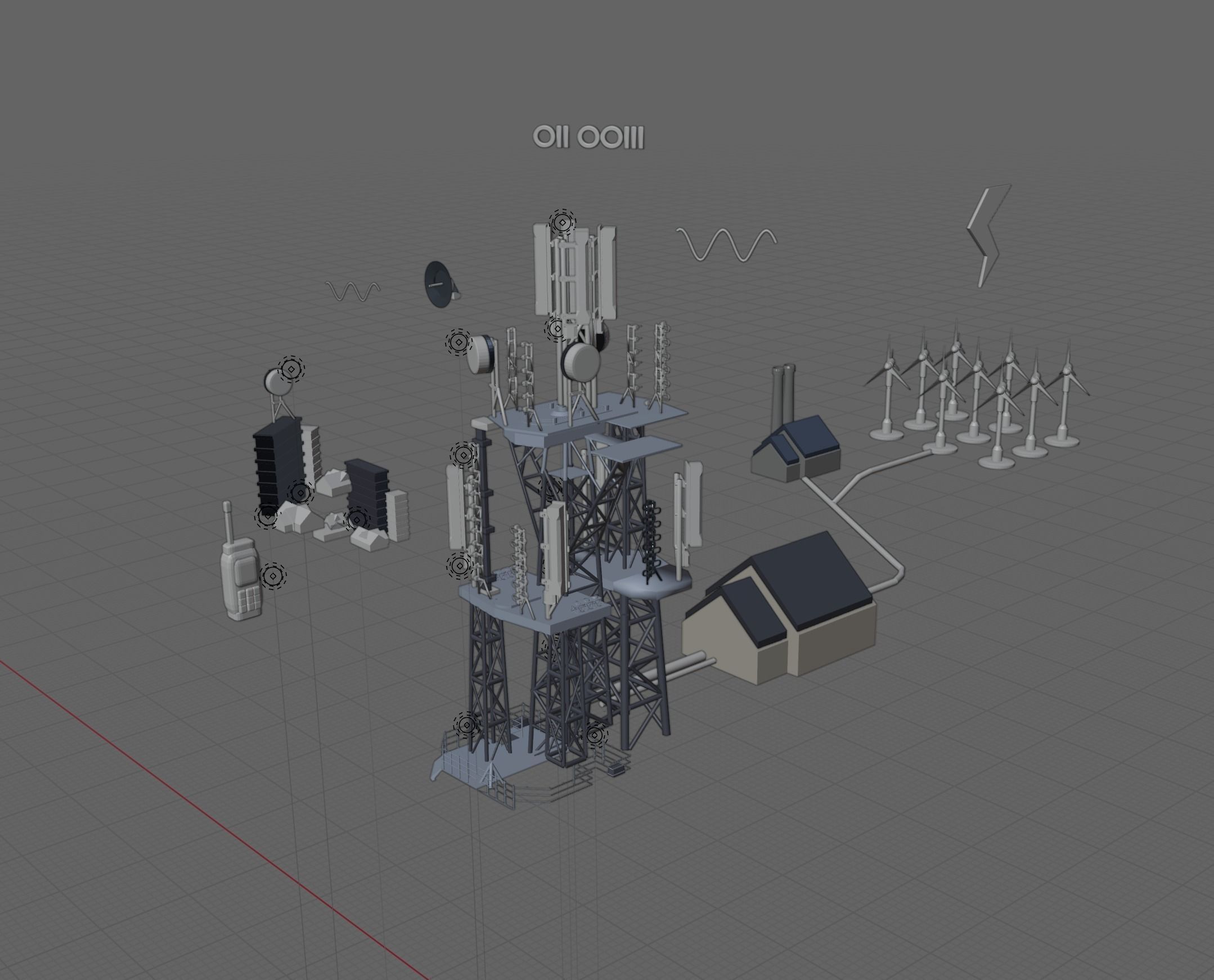 Cell Tower Kit 3D model | CGTrader