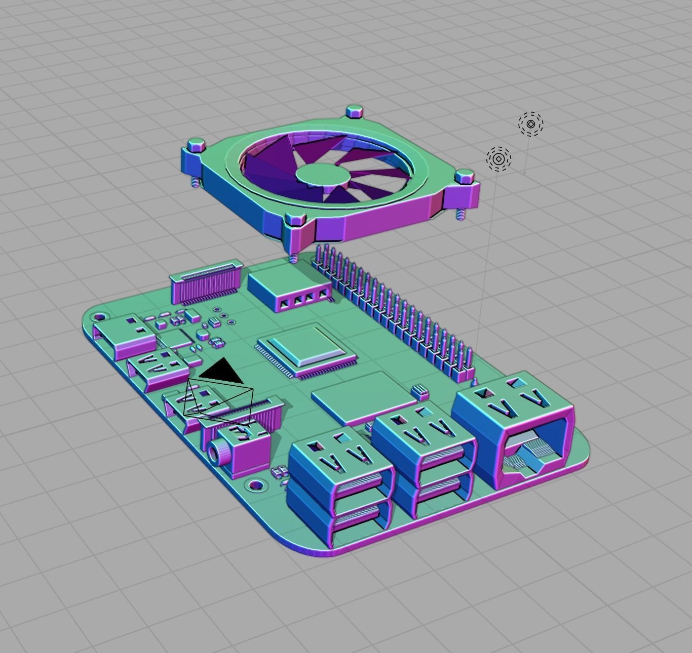 Basic Raspberry Pi 4 Design 3D model | CGTrader
