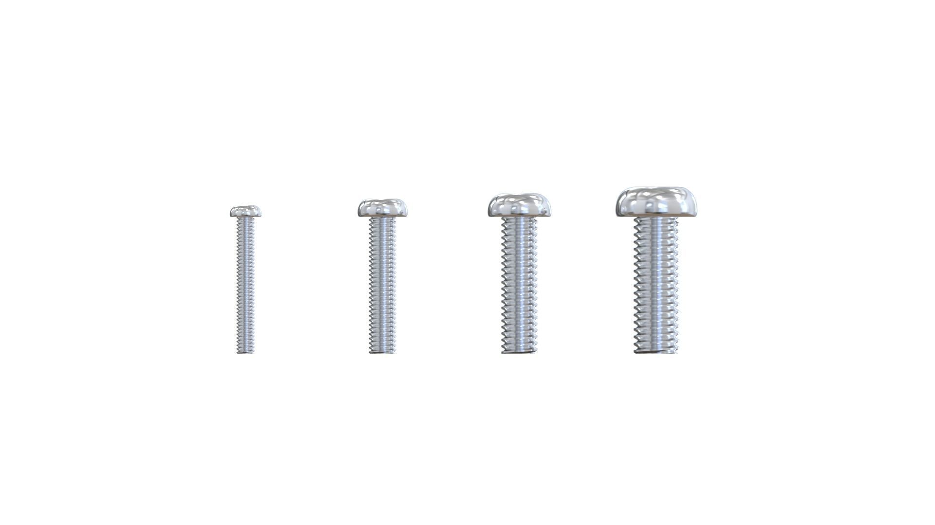 screws M2-M5 3D model 3D printable | CGTrader