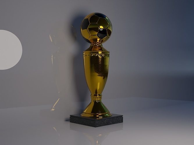 Football cup made of gold 3D model | CGTrader