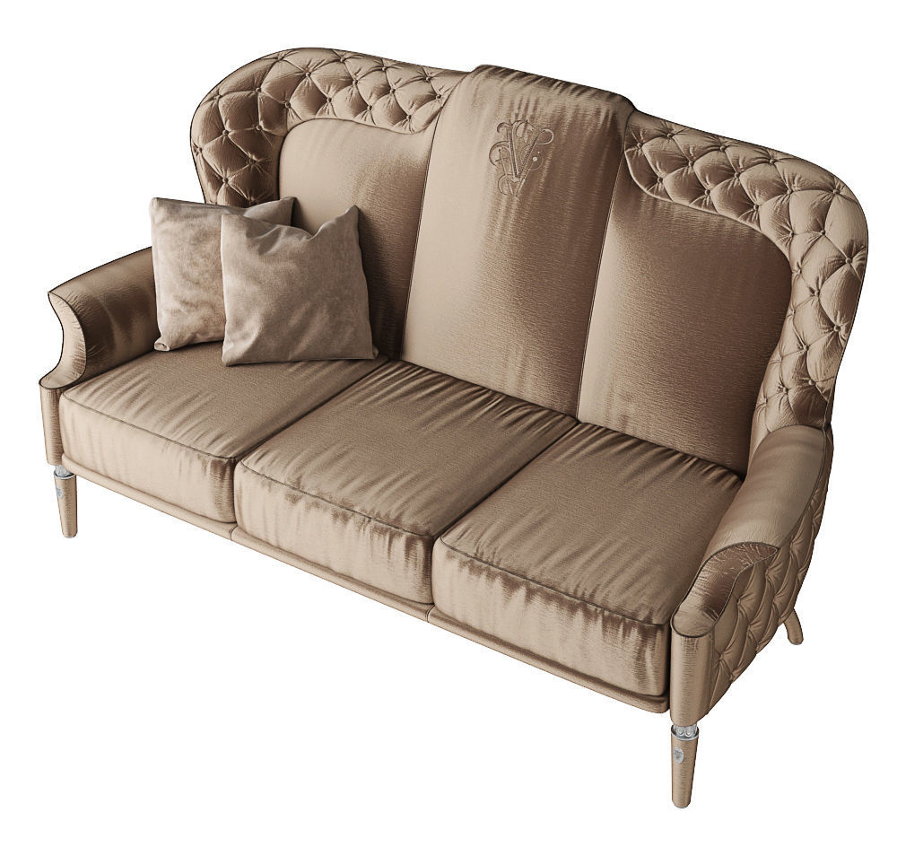 3D model Ipe Cavalli Visionnaire cop beige Alice dv sofa VR / AR / low ...